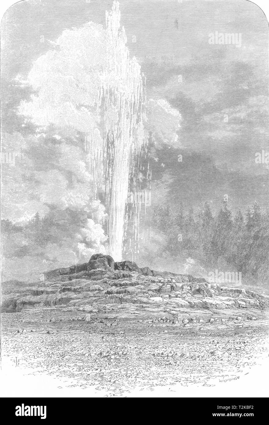 Geyser pictures Black and White Stock Photos & Images - Alamy