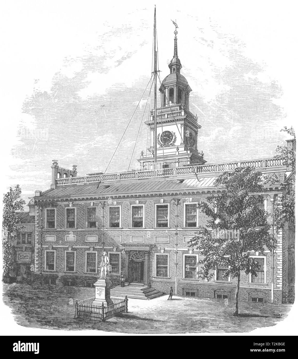 Old independence hall Black and White Stock Photos & Images - Alamy