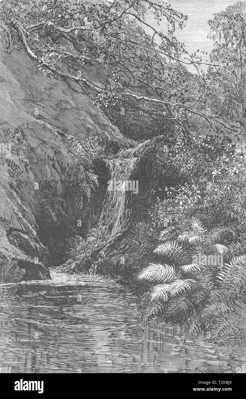 SCOTLAND. Habbie's Howe c1886 old antique vintage print picture Stock ...