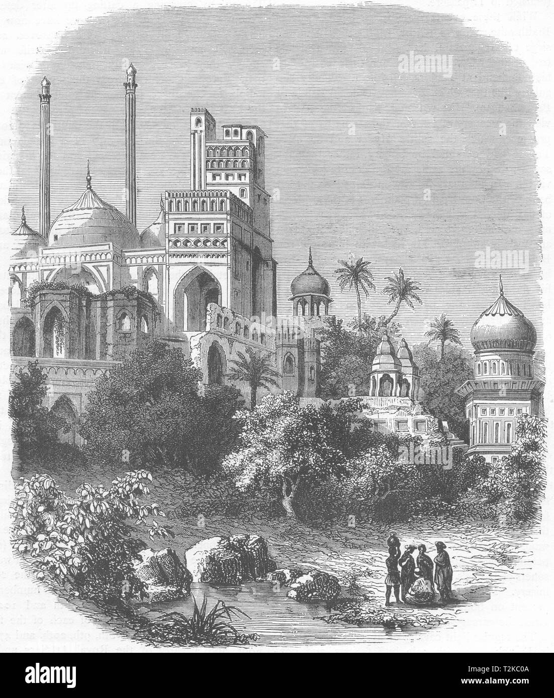 INDIA. View of the Palace of Vellore c1880 old antique vintage print ...