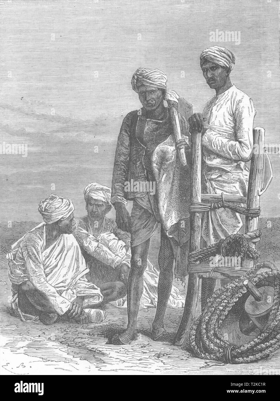 INDIA. Peasants of the Doab c1880 old antique vintage print picture ...