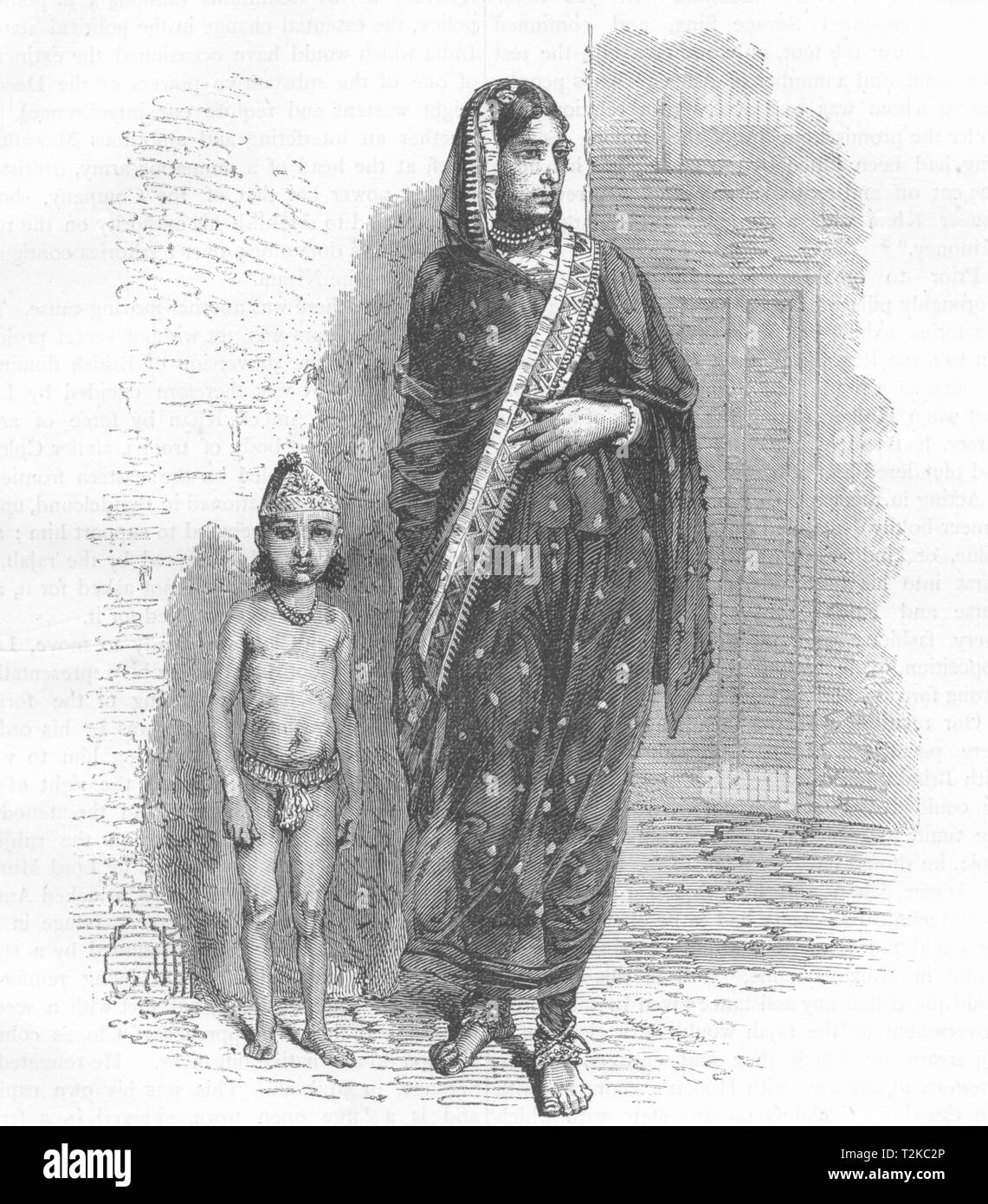 INDIA. Mussulman woman of Bhopal c1880 old antique vintage print ...