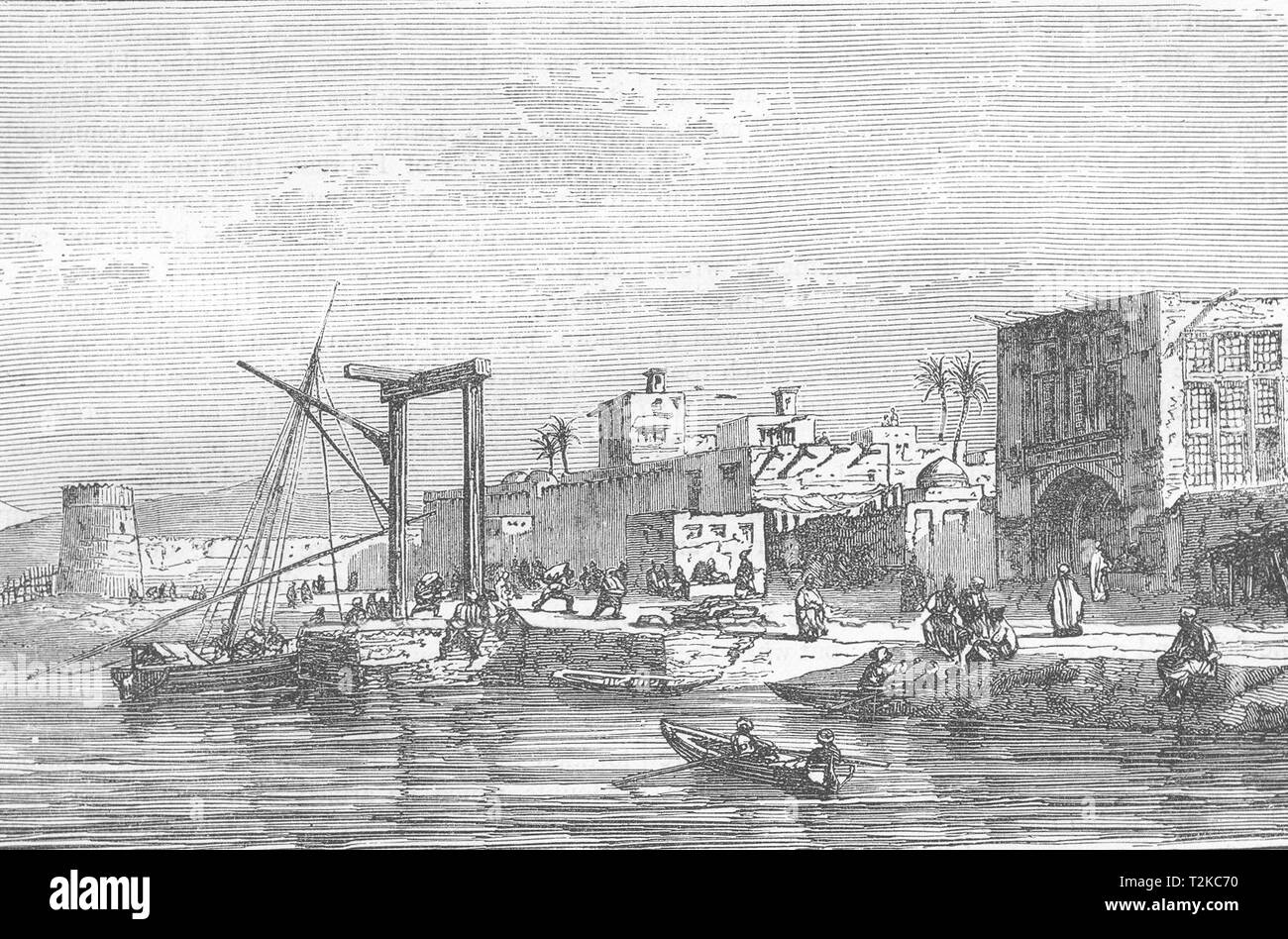 IRAN. View of the Fort of Bushehr c1880 old antique vintage print ...