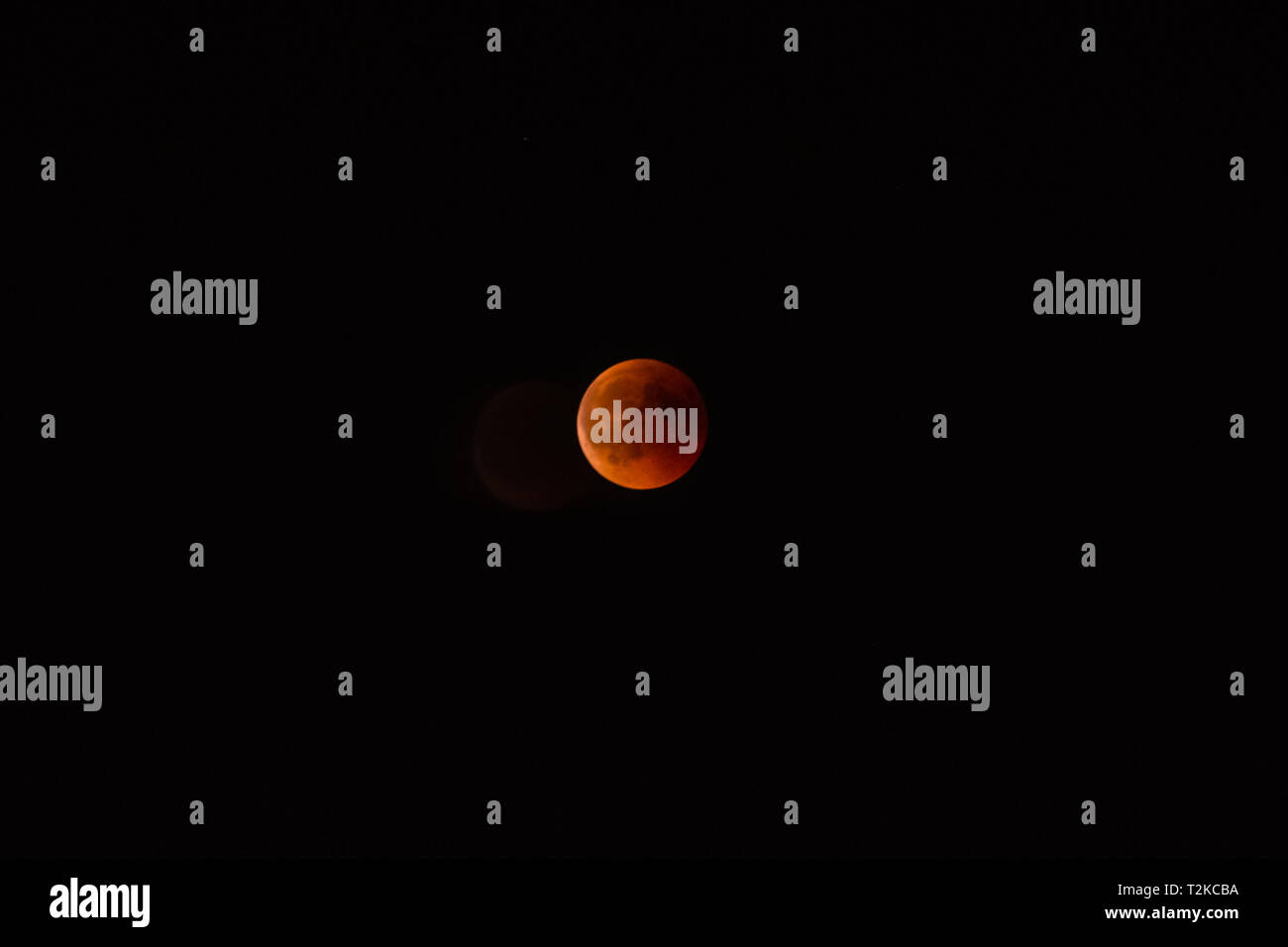 Lunar Eclipse of the Red Moon Stock Photo - Alamy
