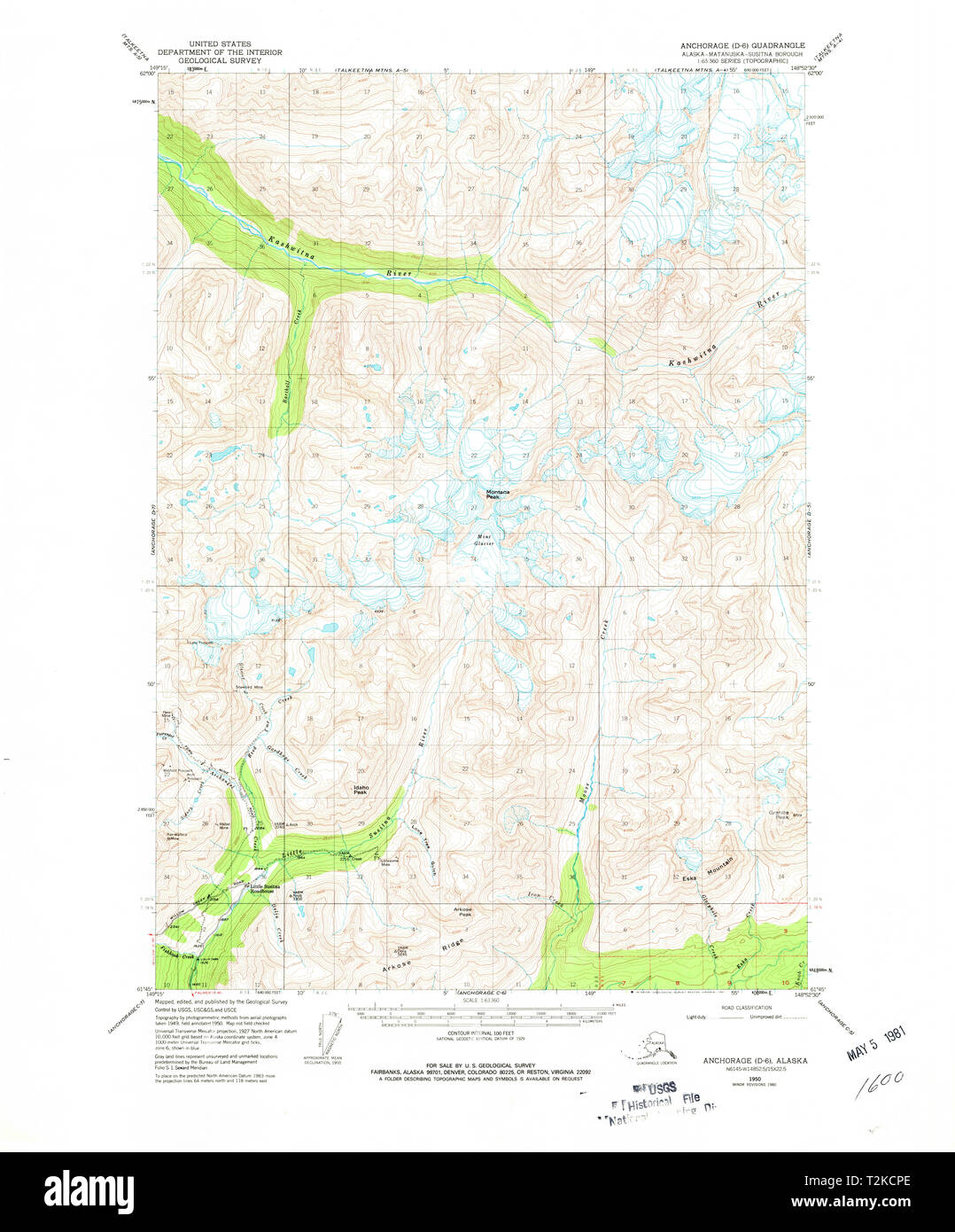 Anchorage alaska map Cut Out Stock Images & Pictures - Alamy