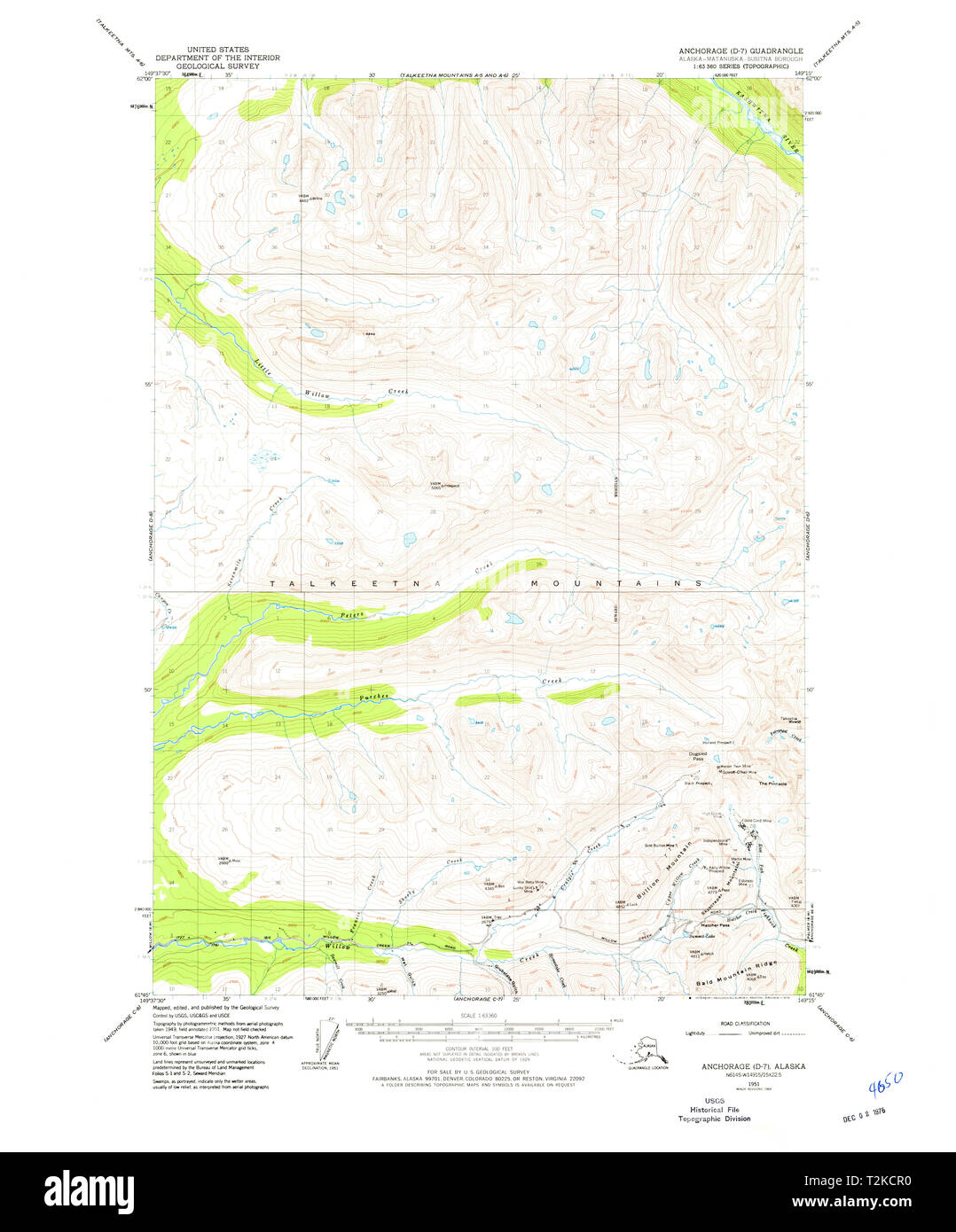 Anchorage alaska map Cut Out Stock Images & Pictures - Alamy