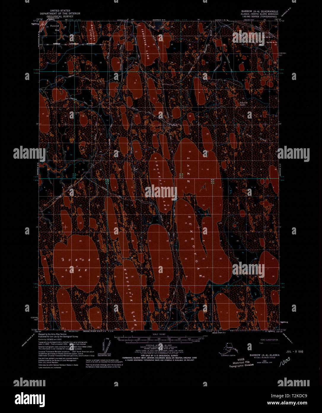 Map of alaska barrow hi-res stock photography and images - Alamy