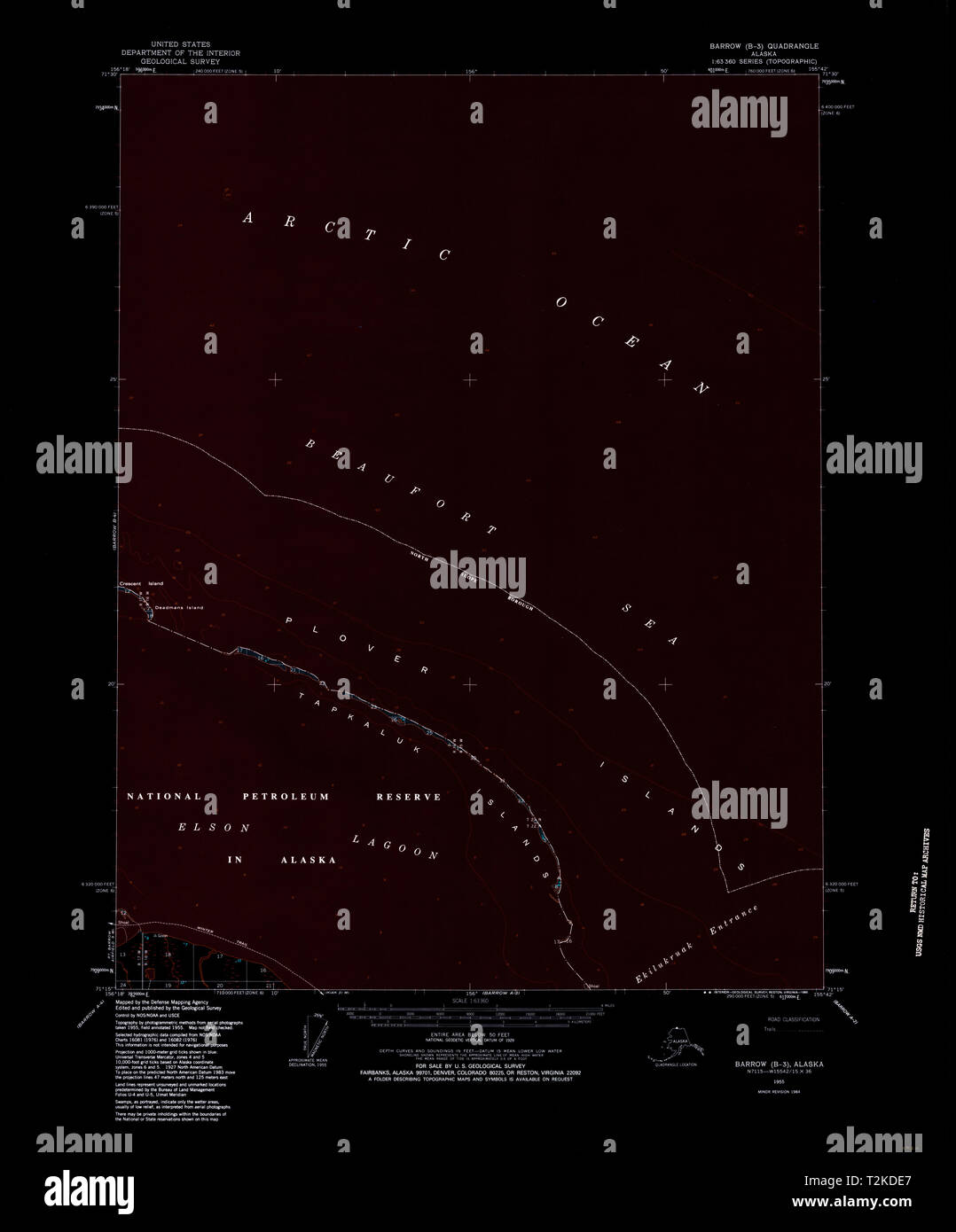 Map of alaska barrow hi-res stock photography and images - Alamy