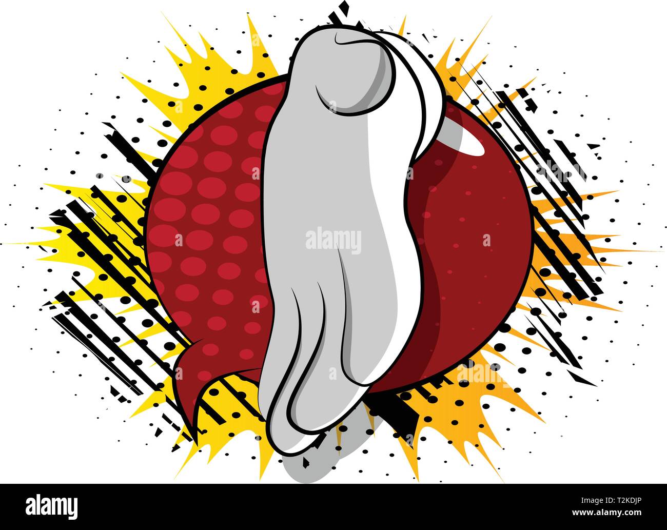 Vector cartoon greeting, giving a hand sign. Illustrated hand sign on ...