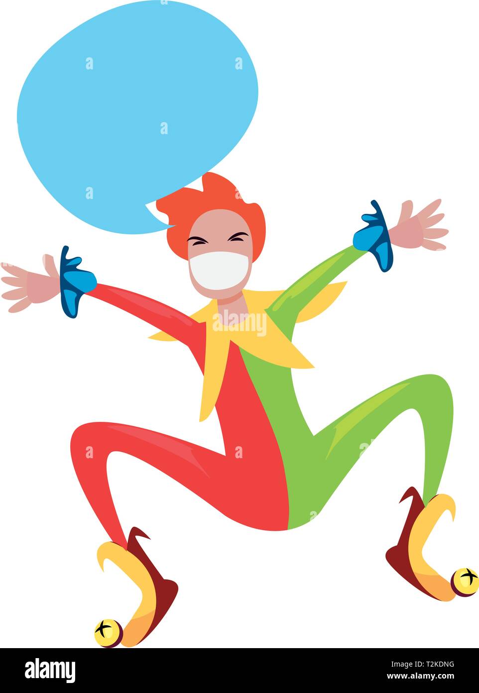 jester comic april fools day vector illustration Stock Vector Image ...