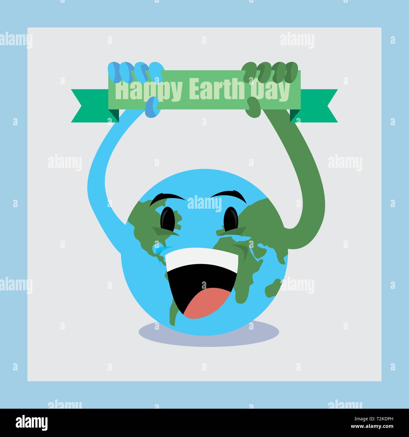 cartoon world planet happy earth day vector illustration Stock Vector ...