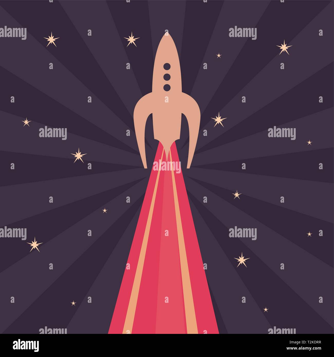launch rocket explorer space stars vector illustration Stock Vector ...
