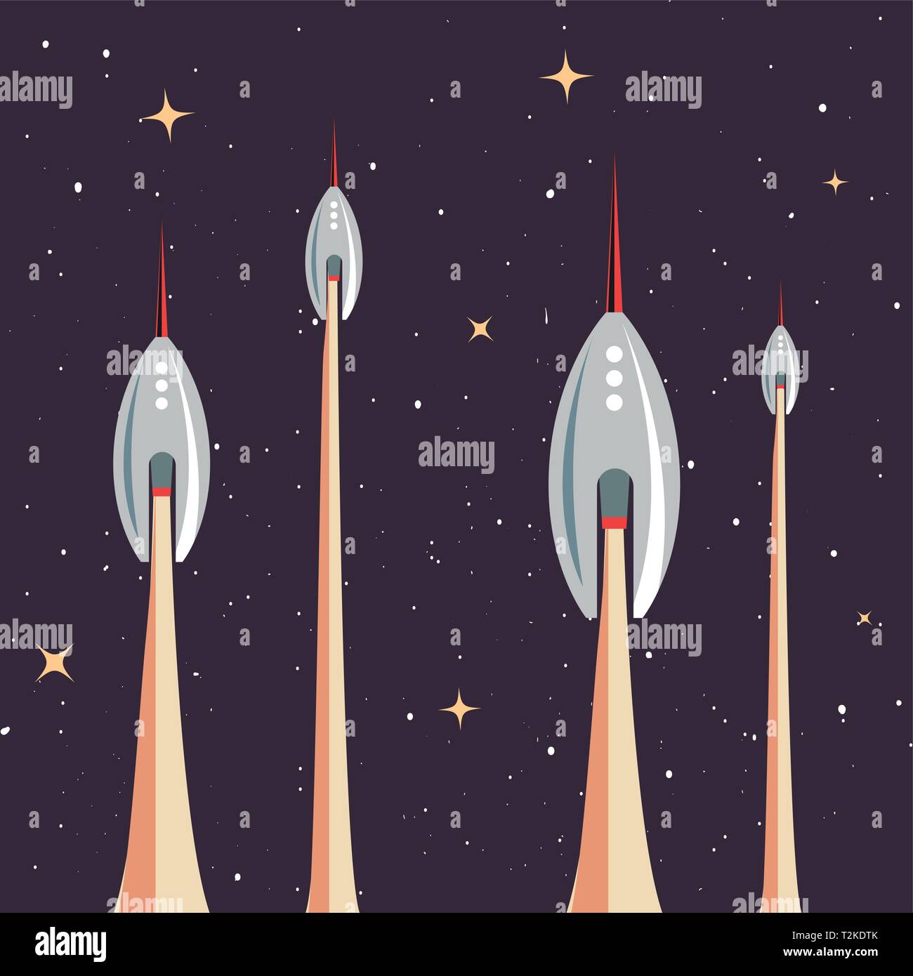 rocket ships explorer space galaxy vector illustration Stock Vector ...