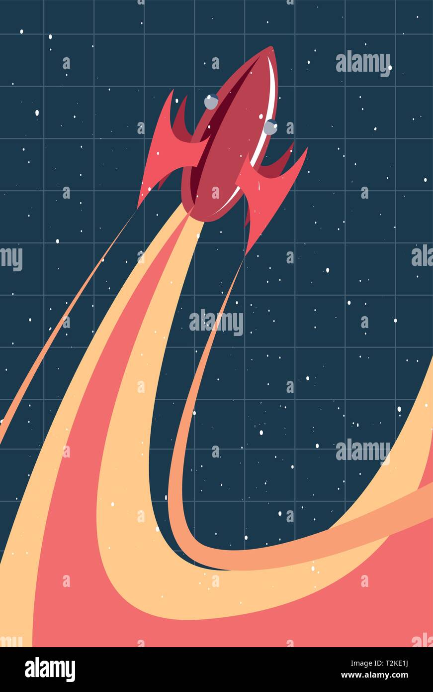 launch rocket explorer space stars vector illustration Stock Vector ...