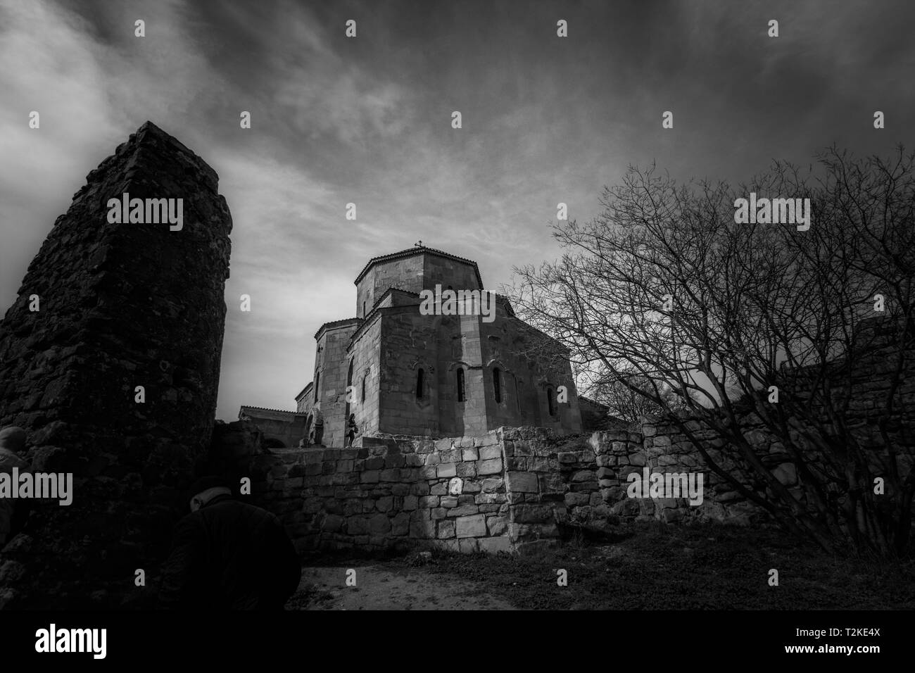 Historic orthodox christian monastery Black and White Stock Photos ...