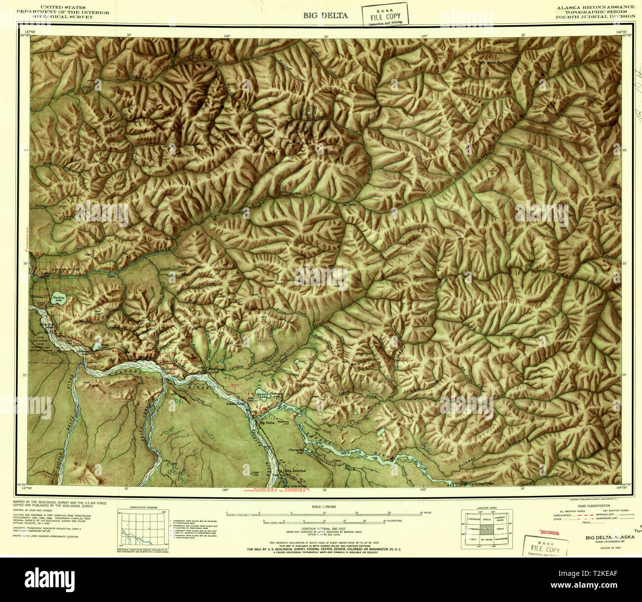 Big delta alaska map hi-res stock photography and images - Alamy