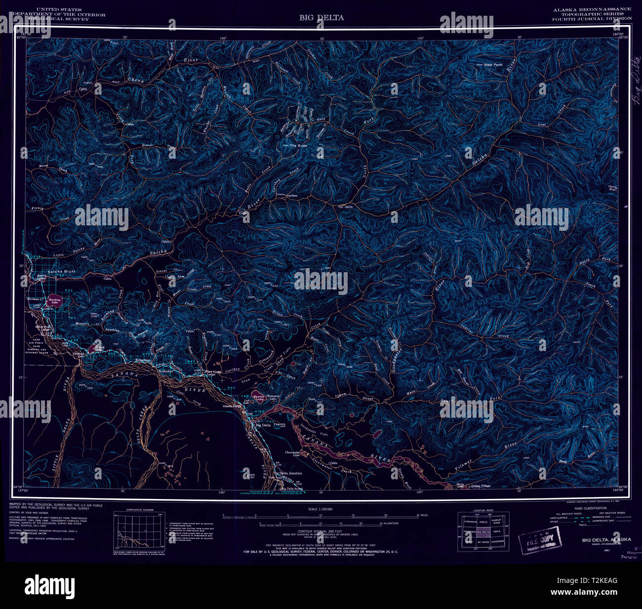 Map of big delta hi-res stock photography and images - Alamy