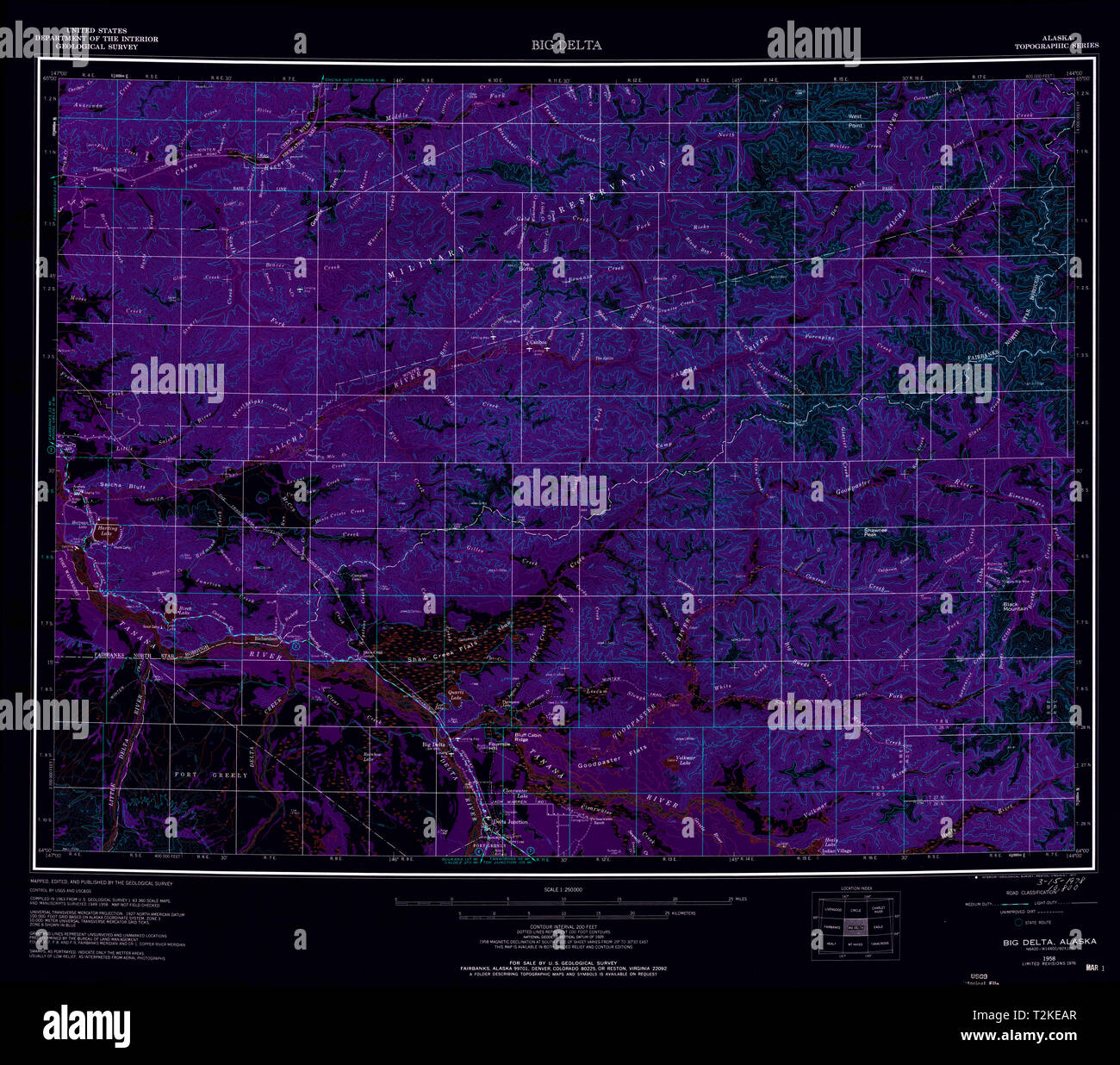 Map of big delta hi-res stock photography and images - Alamy