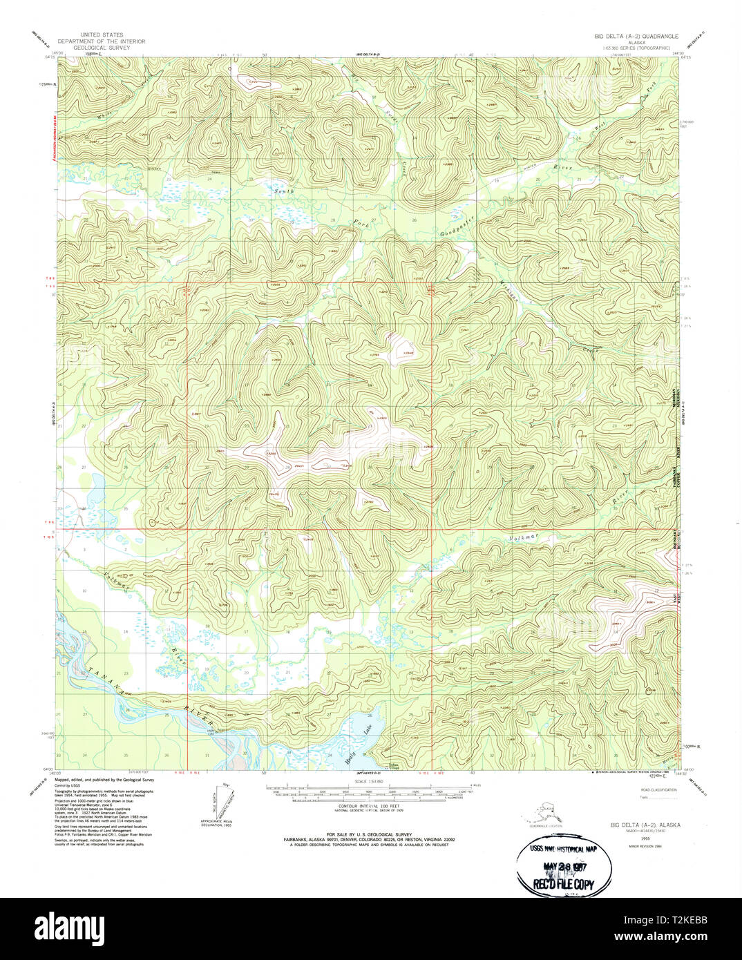 Big delta alaska map hi-res stock photography and images - Alamy