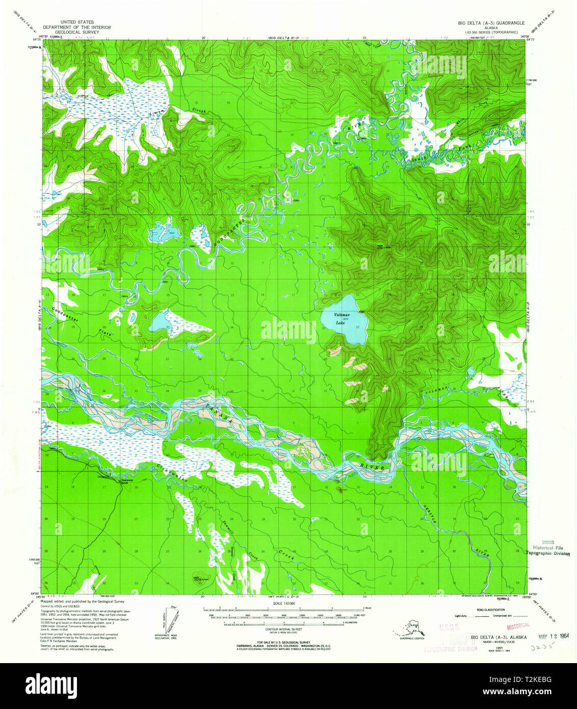 Big delta alaska map hi-res stock photography and images - Alamy