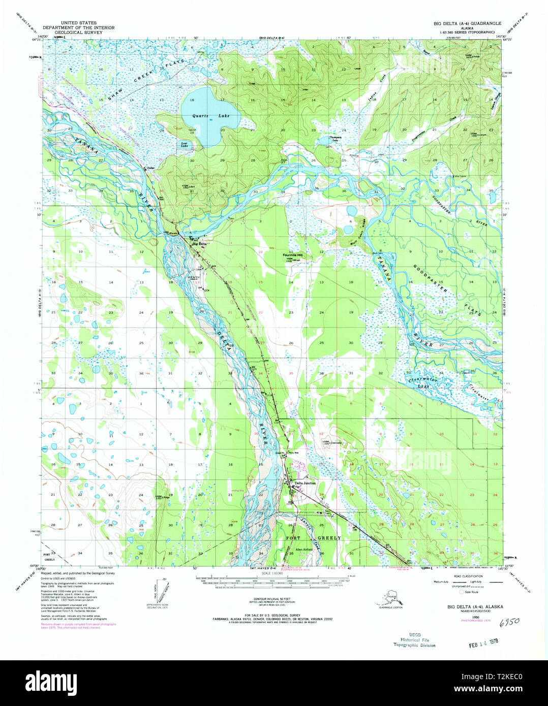 Big delta alaska map hi-res stock photography and images - Alamy