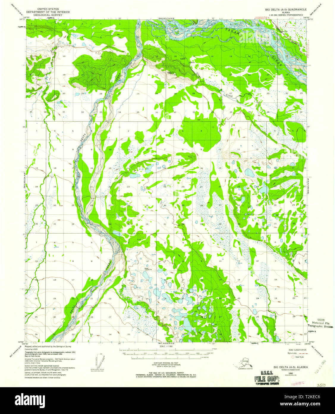 Big delta alaska map hi-res stock photography and images - Alamy
