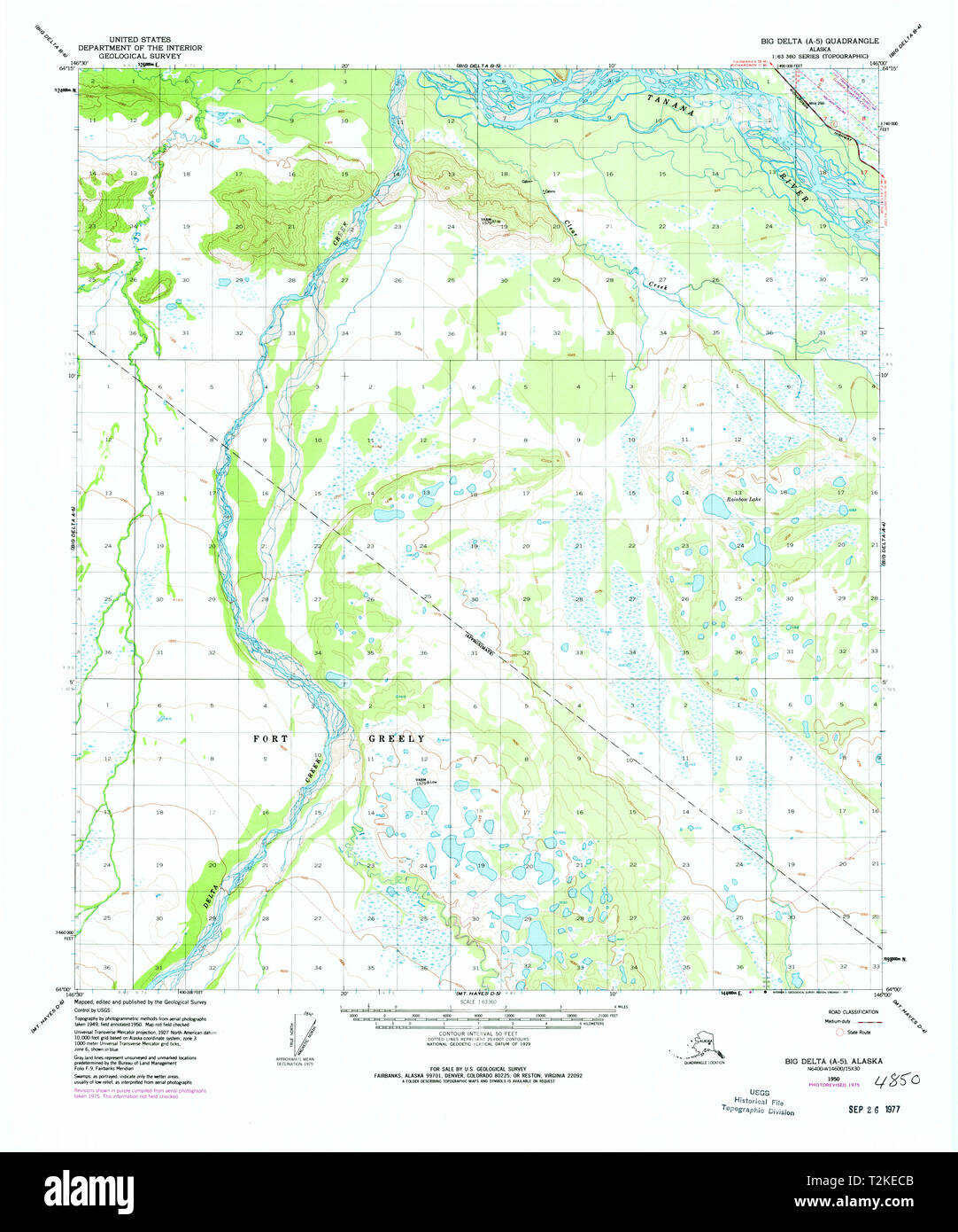 Big delta alaska map hi-res stock photography and images - Alamy