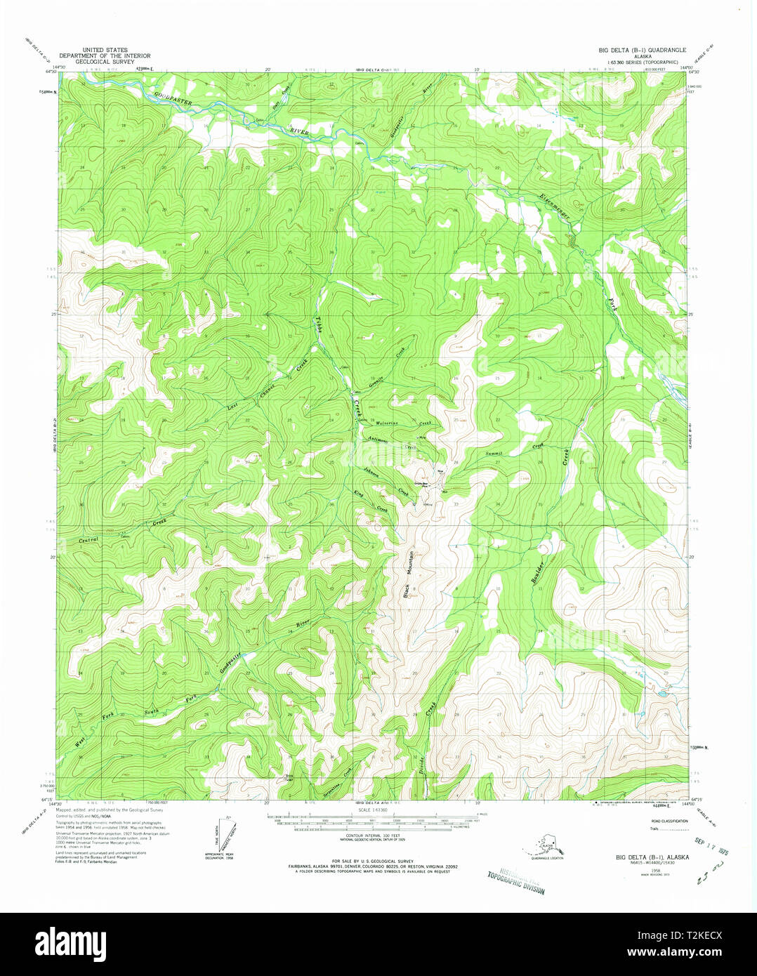 Big delta alaska map hi-res stock photography and images - Alamy