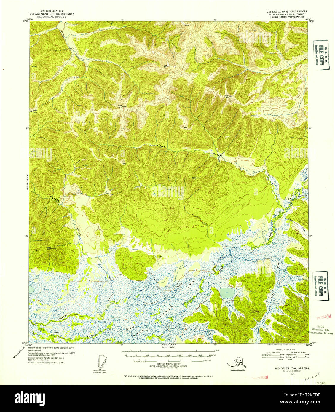 Big delta alaska map hi-res stock photography and images - Alamy