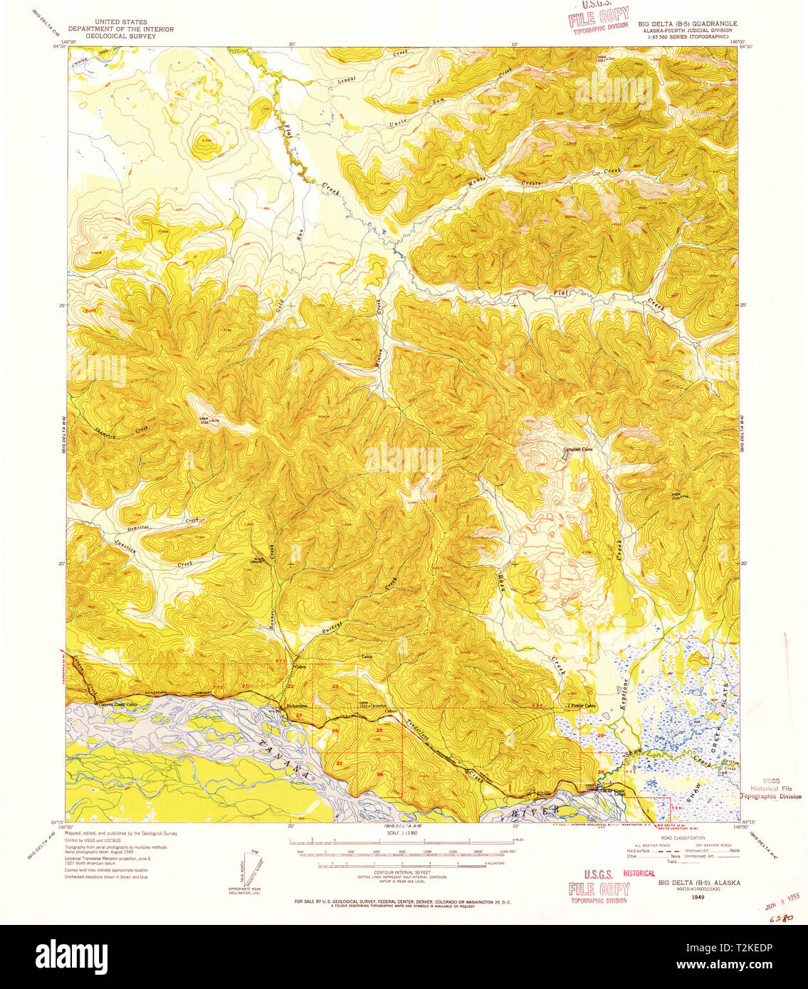 Big delta alaska map hi-res stock photography and images - Alamy