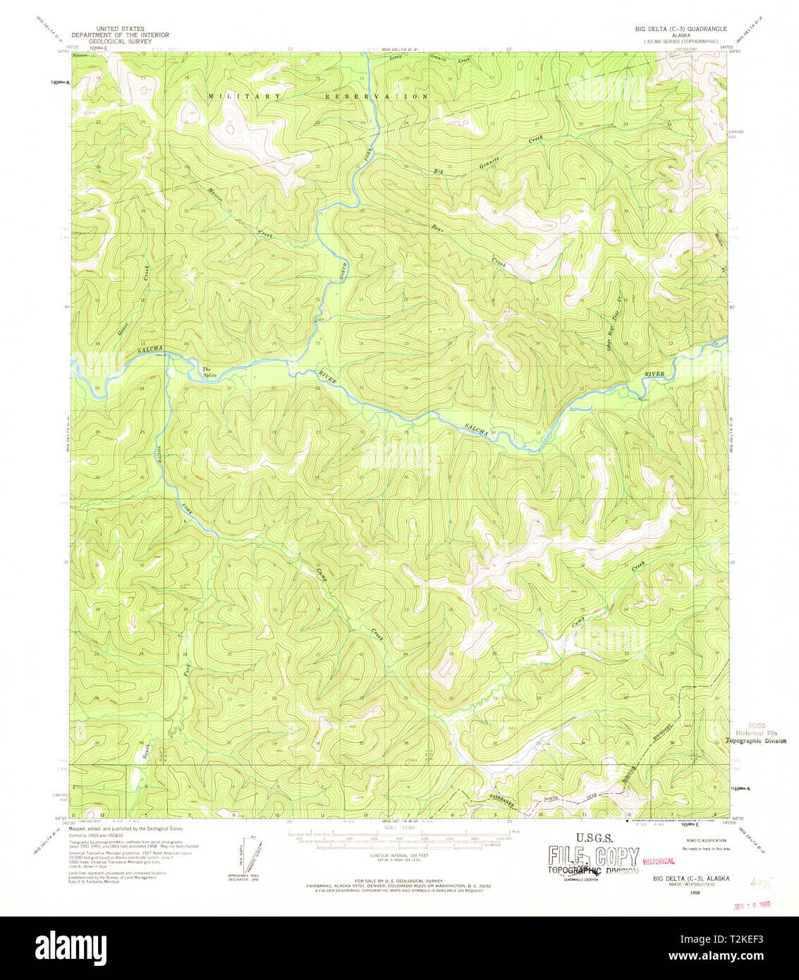 Big delta alaska map hi-res stock photography and images - Alamy