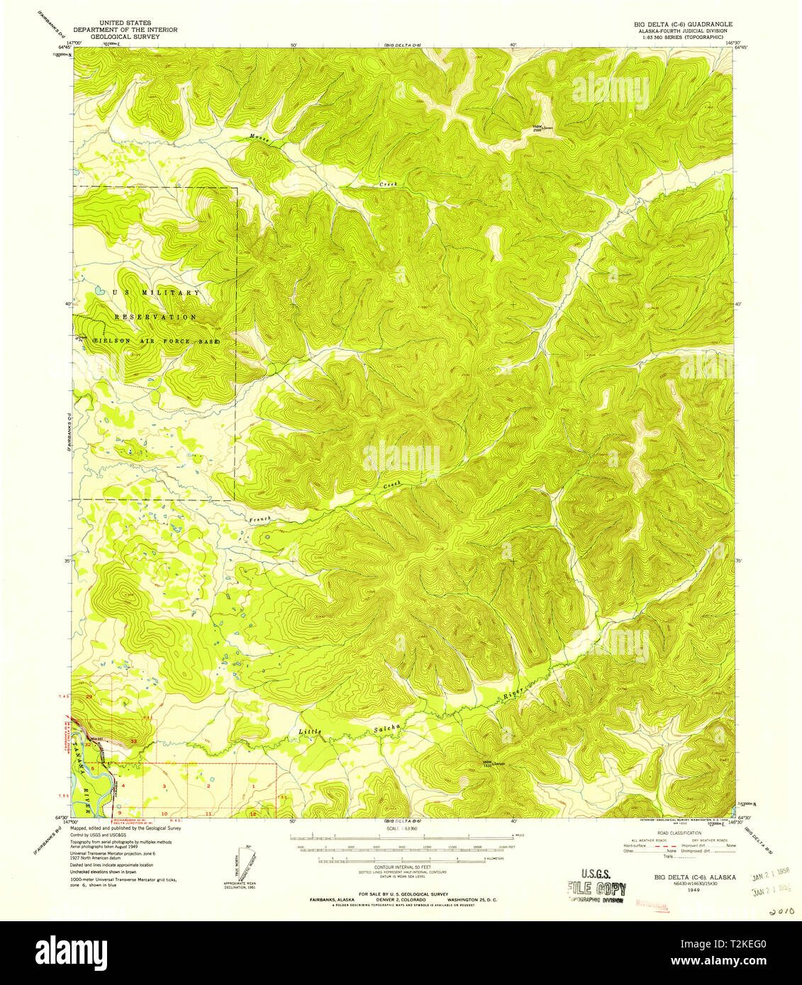 Big delta alaska map hi-res stock photography and images - Alamy