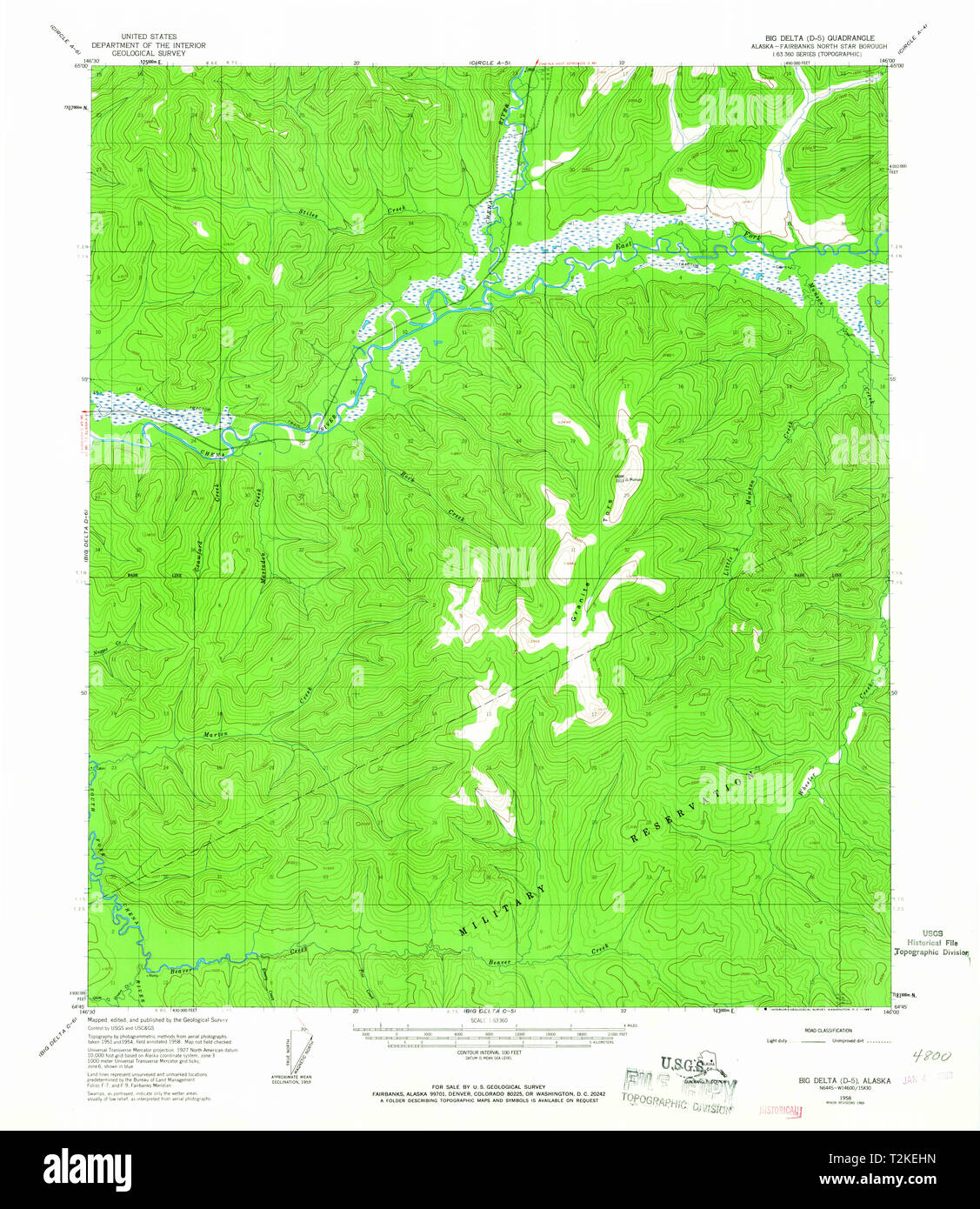 Big delta alaska map hi-res stock photography and images - Alamy