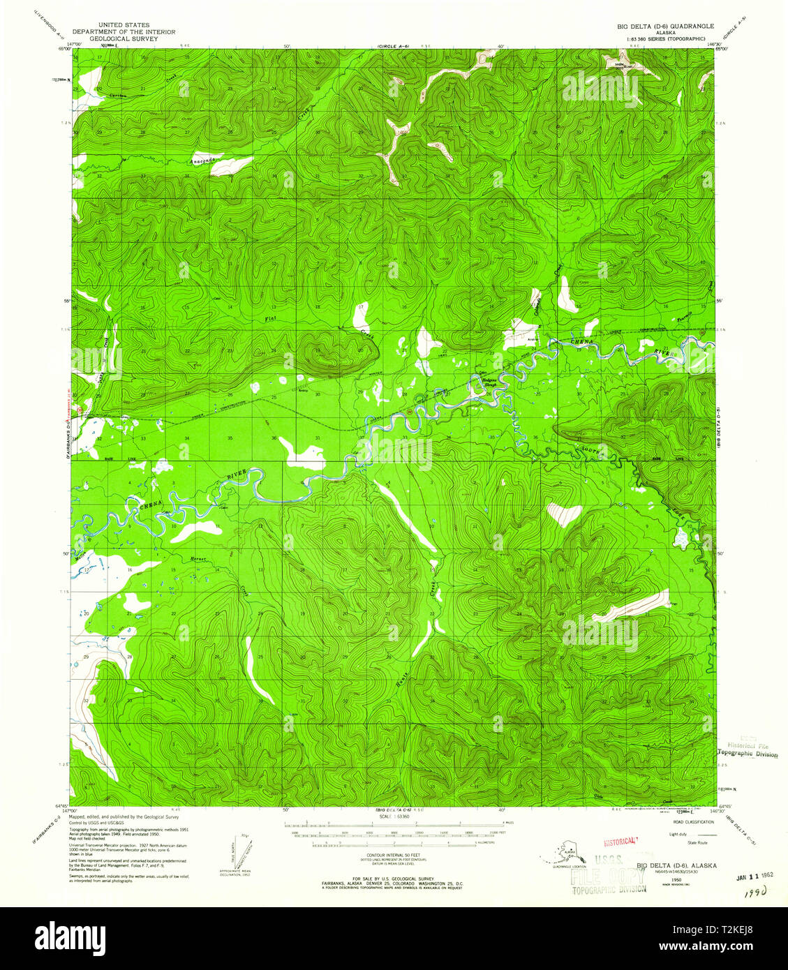 Big delta alaska map hi-res stock photography and images - Alamy