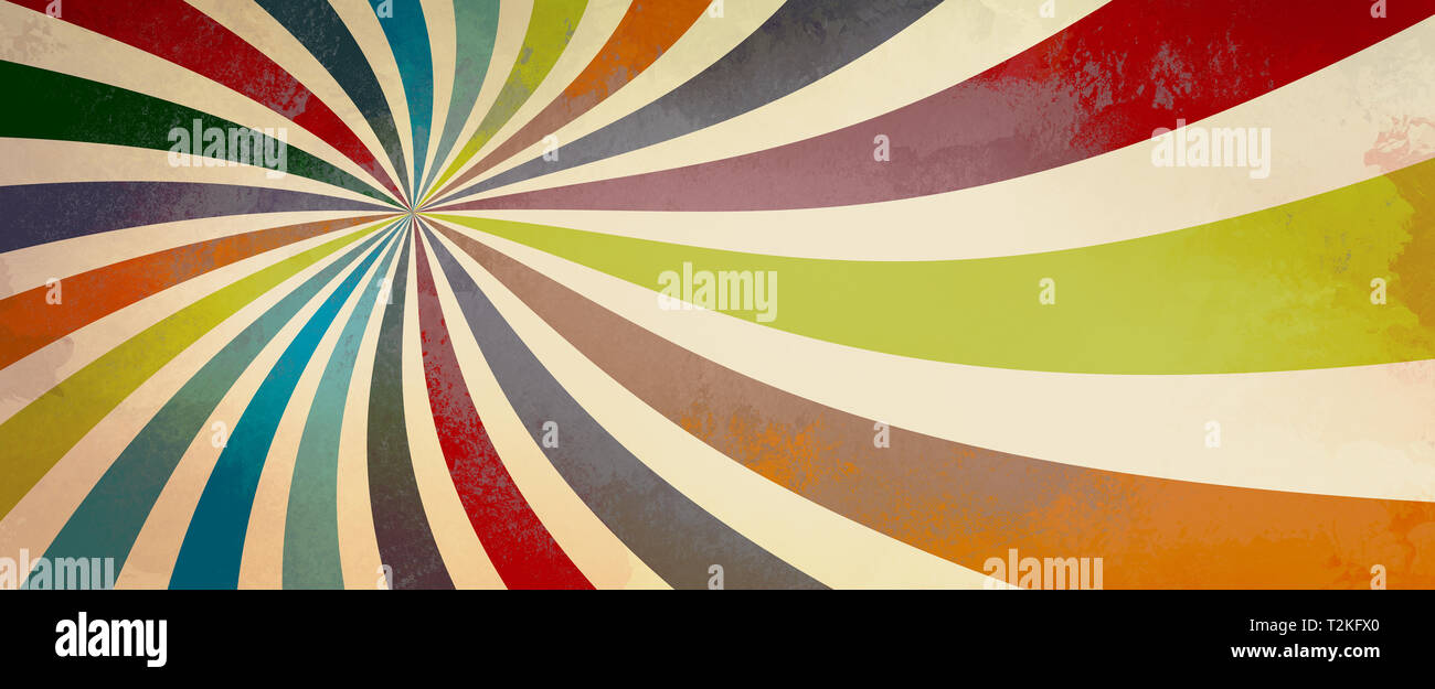 Retro Starburst Or Sunburst Background Pattern With A Vintage Color