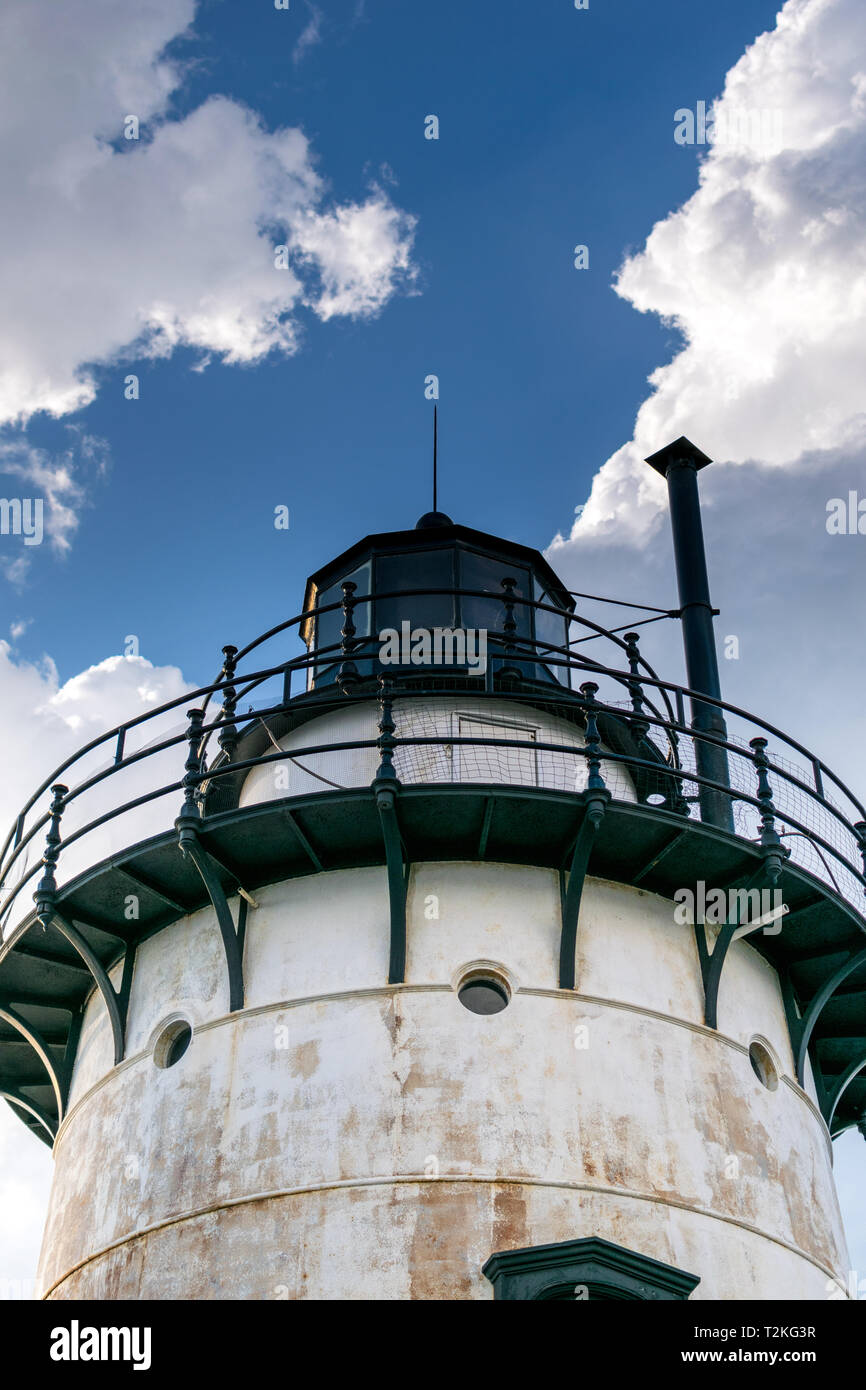 Sleepy Hollow Lighthouse on a beautiful summer's day, against a blue ...
