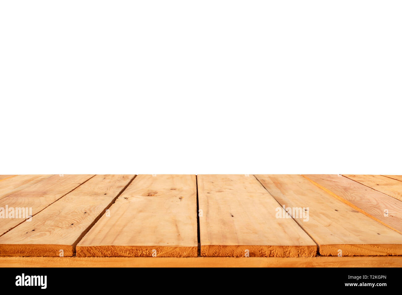 Beautiful texture wood table top texture on white background.For create ...