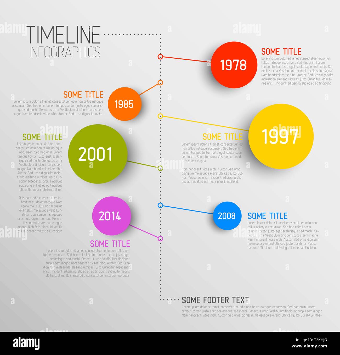 Vector Infographic timeline report template with icons Stock Vector ...