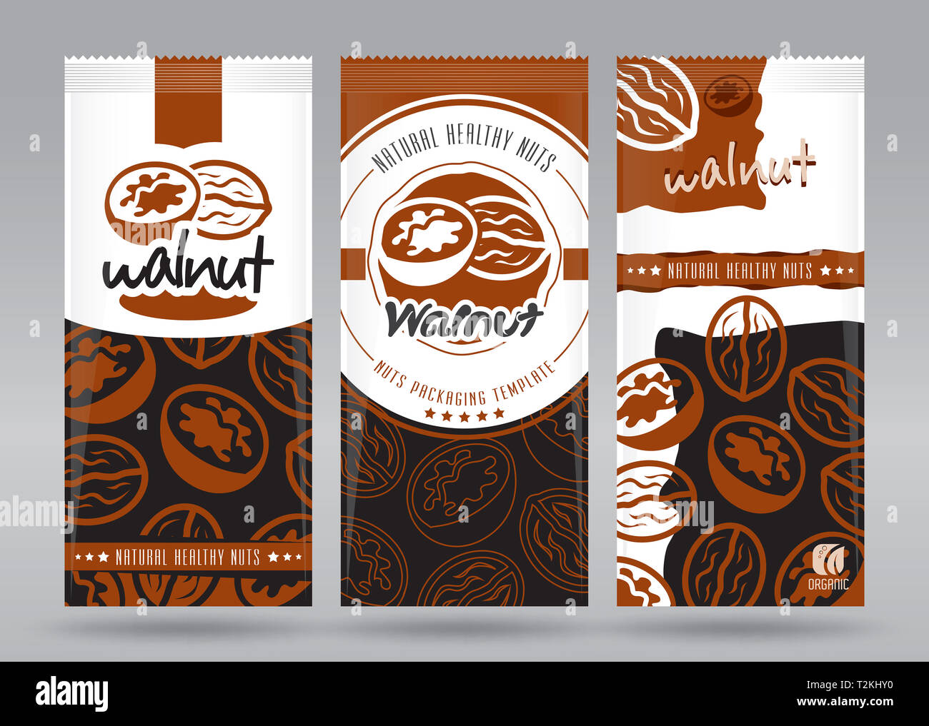 Walnuts packaging set Stock Photo - Alamy