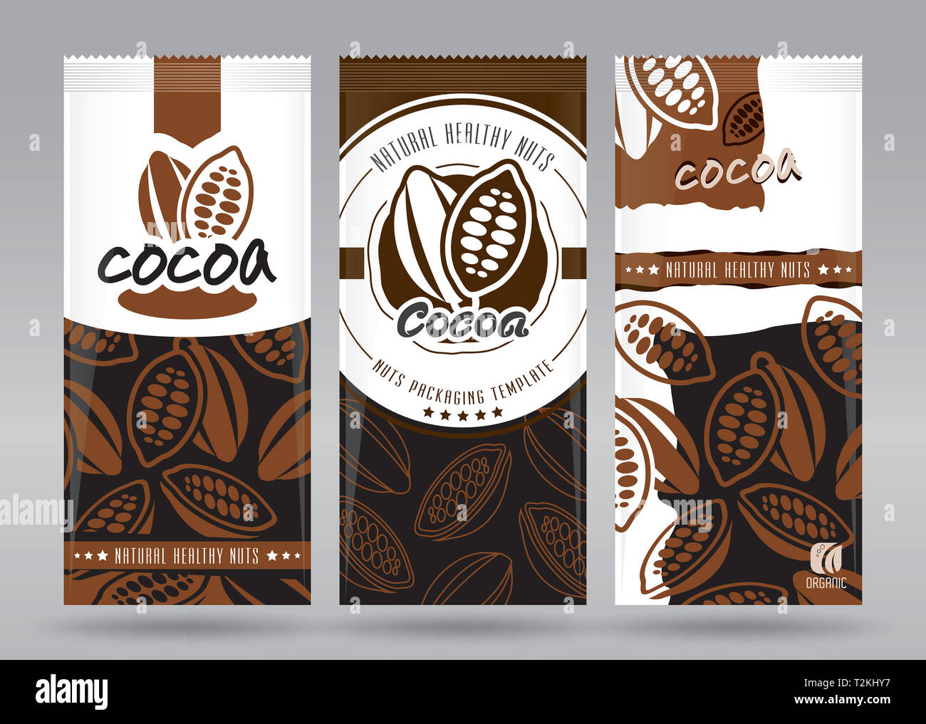 Cocoa packaging set Stock Photo - Alamy