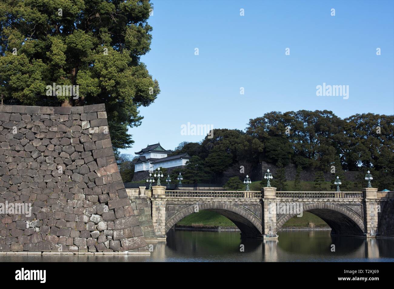 Nijubashi bridge at the Imperial Palace in Tokyo, Japan Stock Photo - Alamy