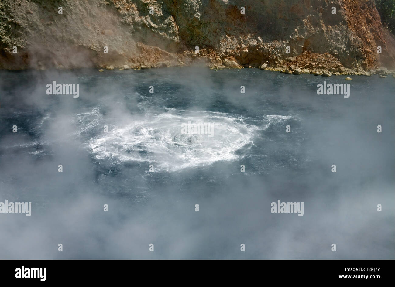 The second largest boiling lake in the world. This is a flooded ...