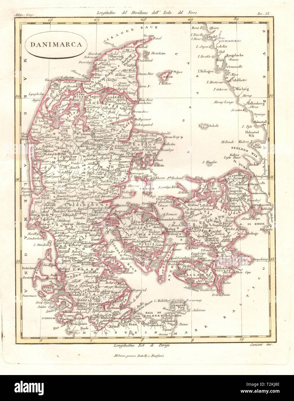 Map of denmark hi-res stock photography and images - Alamy