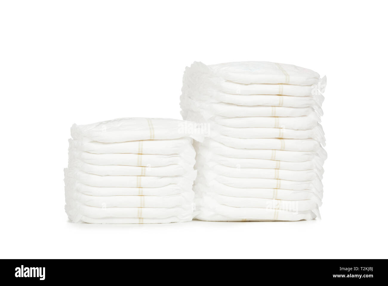 Stack of diapers isolated on white background Stock Photo - Alamy