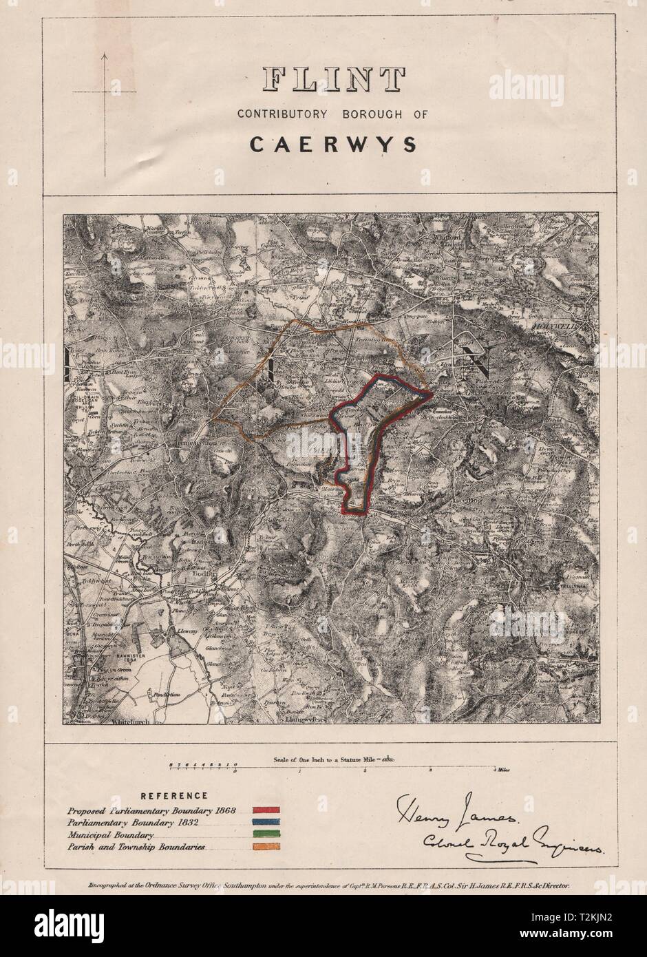 Flint Contributory Borough of Caerwys. JAMES. BOUNDARY COMMISSION 1868 ...