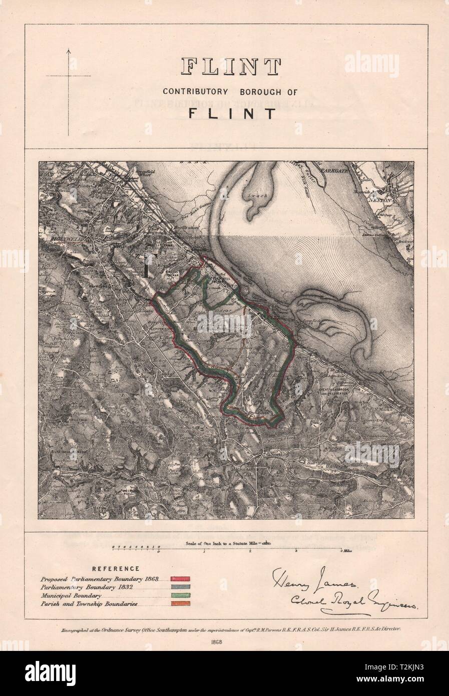 Flint Contributory Borough of Flint. JAMES. BOUNDARY COMMISSION 1868 ...