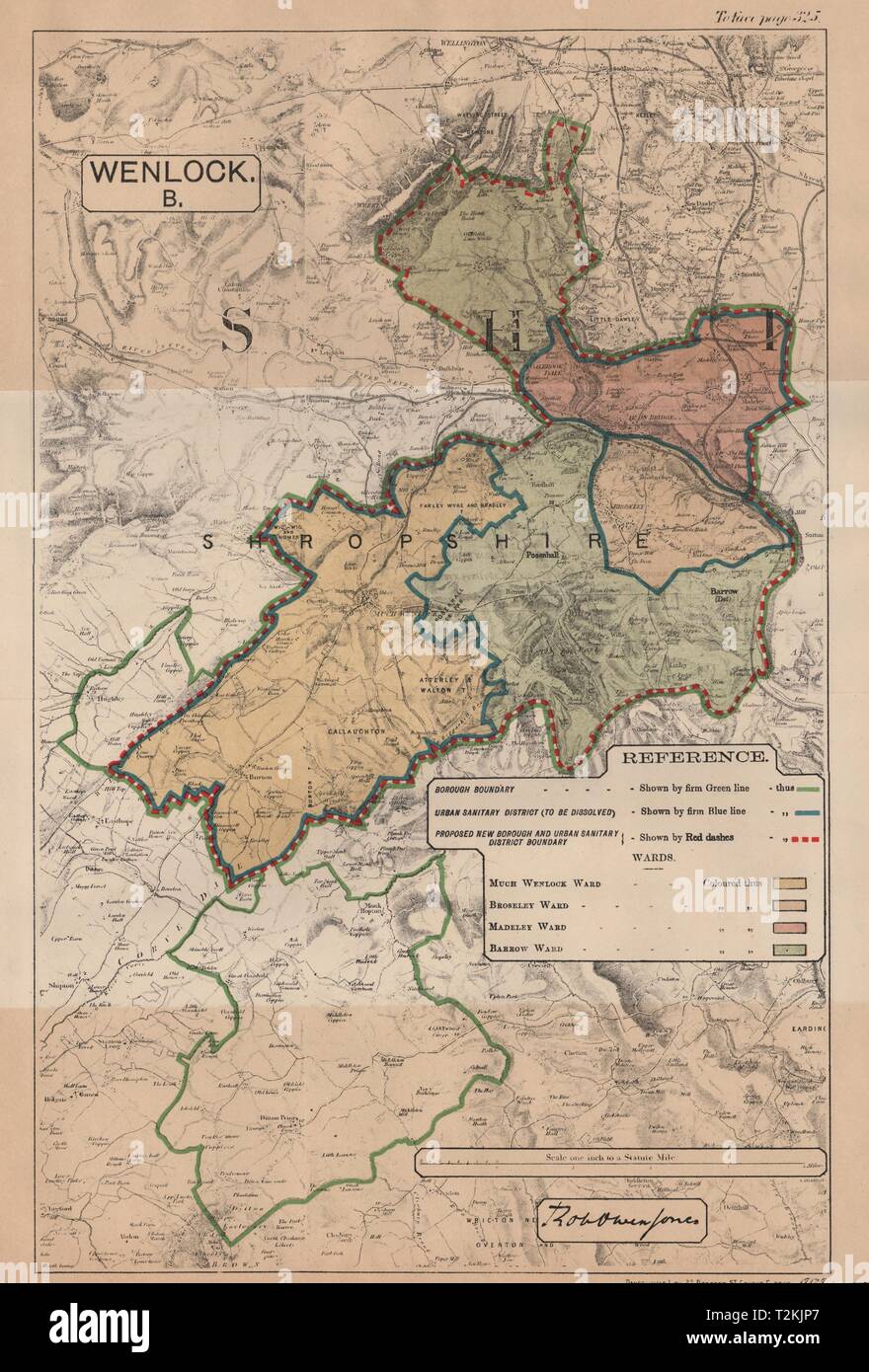 Much wenlock map 19th century hi-res stock photography and images - Alamy