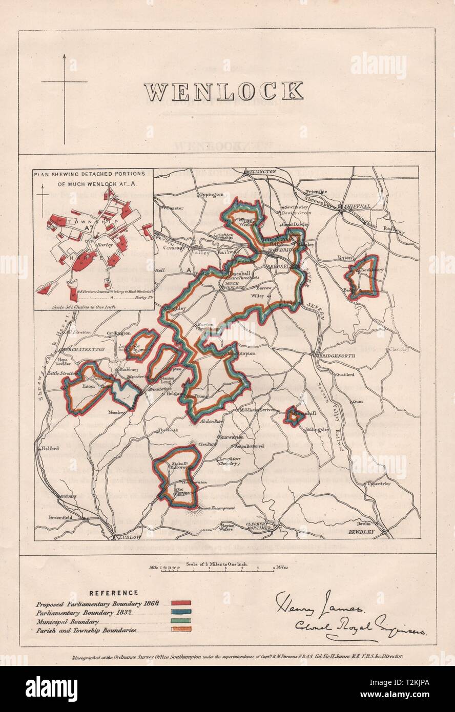 Much wenlock map hi-res stock photography and images - Alamy