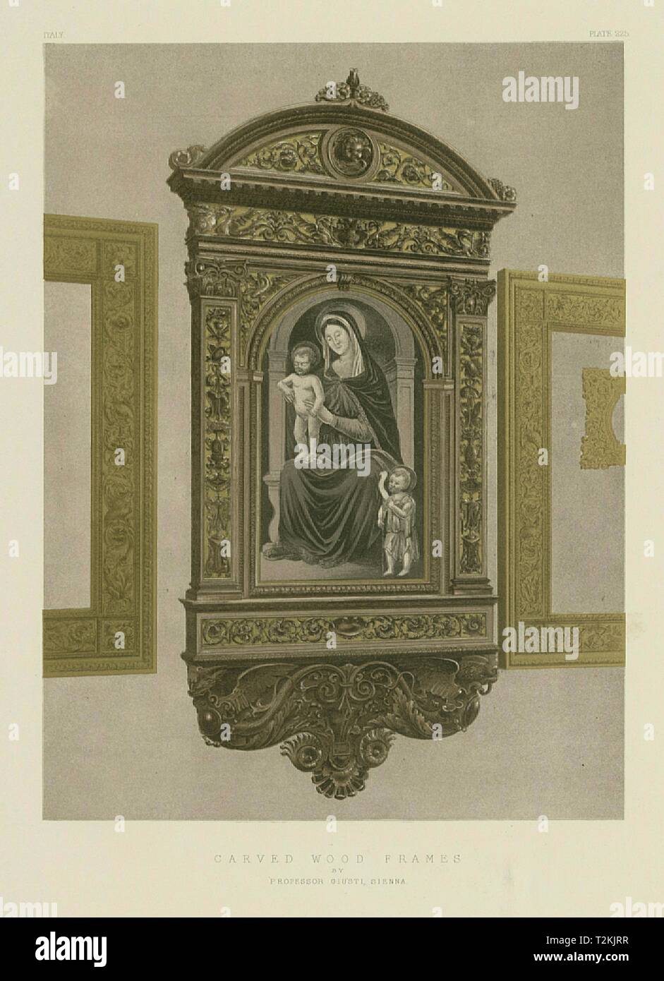 INTERNATIONAL EXHIBITION. Carved wood frames - Professor Giusti, Sienna ...