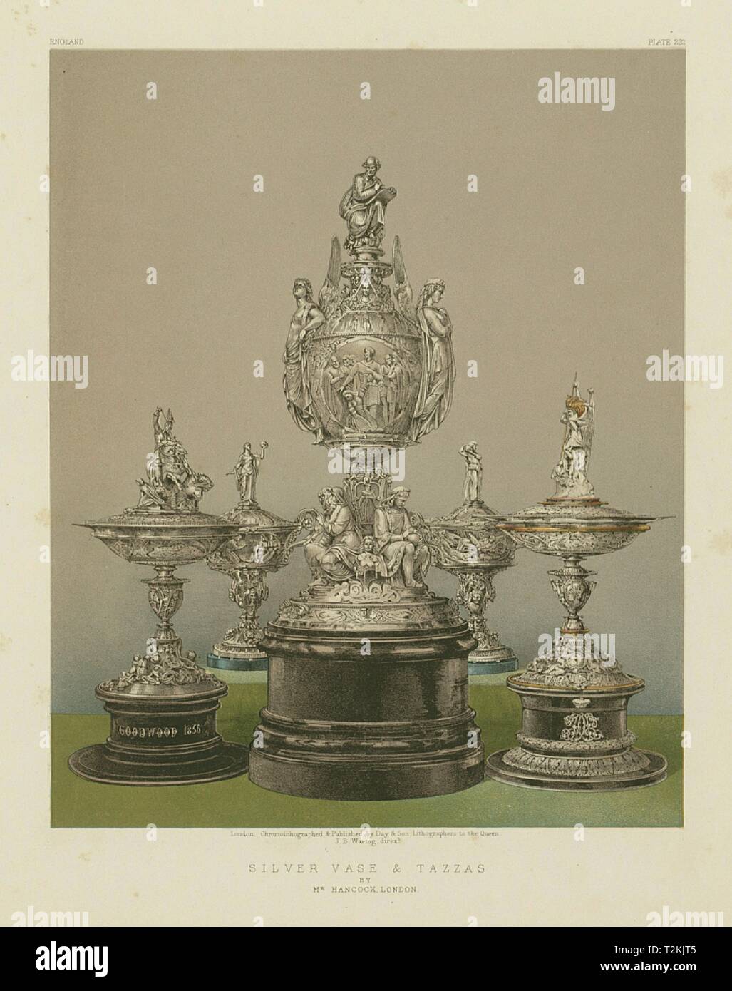 INTERNATIONAL EXHIBITION. Silver vase & tazzas - Mr Hancock, London ...